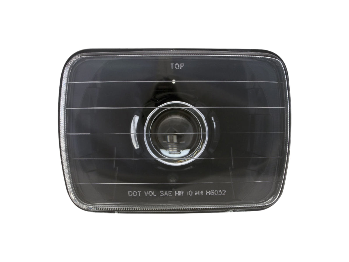 Black 6x7 V1 Projector Headlamp with Black Shroud with HID Package — Dapper Lighting