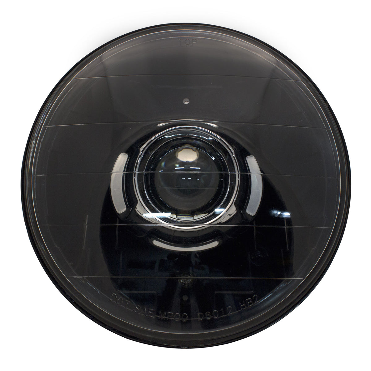 Black V1 Projector Headlamp with Black Shroud with Halogen Bulbs ...