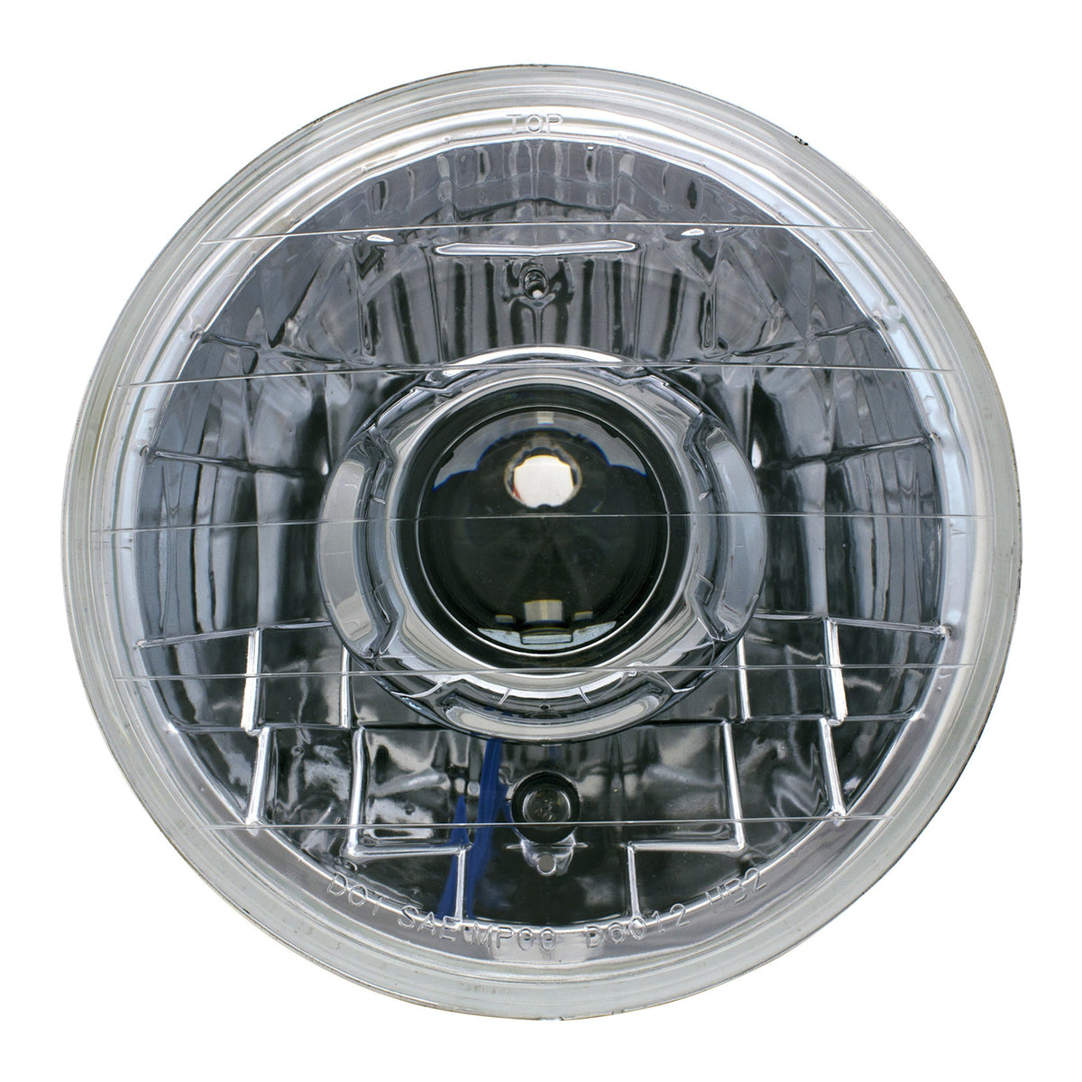 Chrome V1 Projector Headlamp with Chrome Shroud with Halogen Bulbs ...