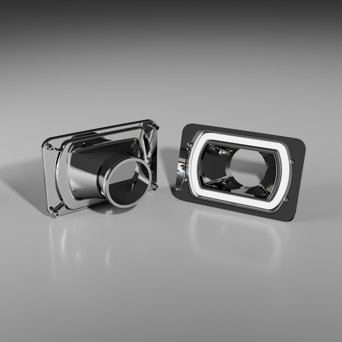 Billet Air Intake with Halo (4x6") — Dapper Lighting