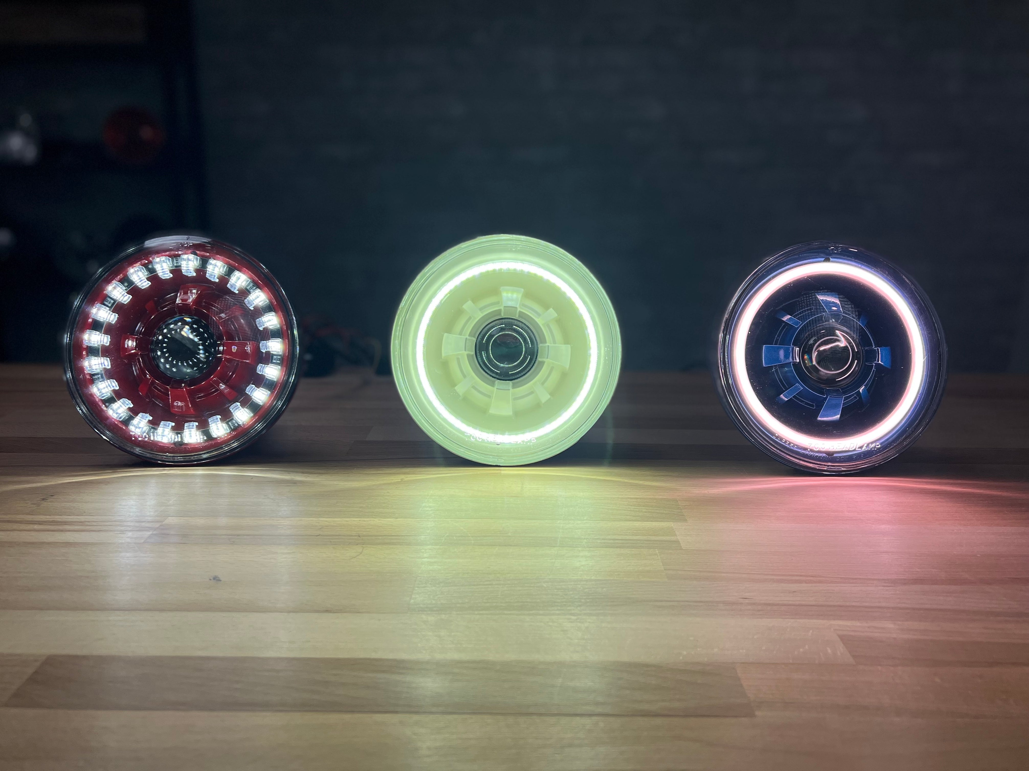 Black LED Seven with Smoked HDR Halo — Dapper Lighting