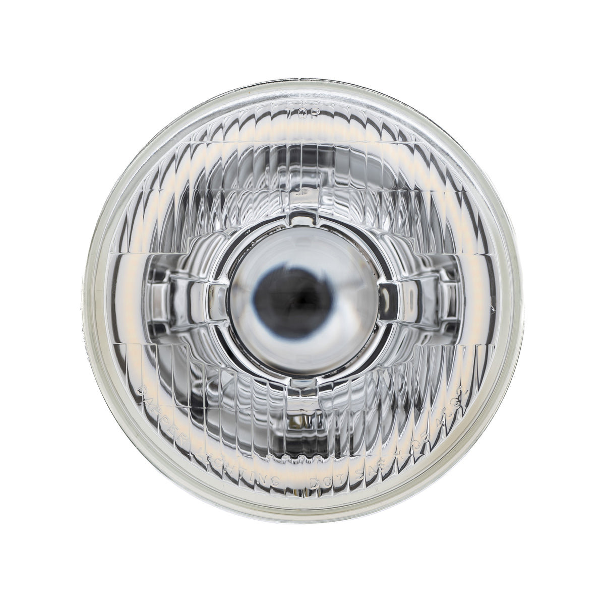 High/Low Beam Chrome 13W LED 575 with HDR Red Halo with Original Glass — Dapper Lighting