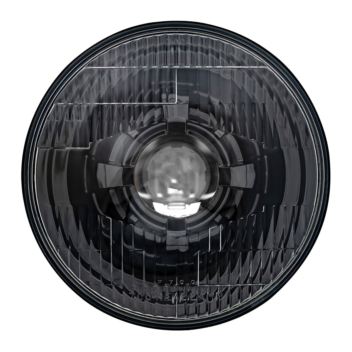 Black LED Seven with Original Glass — Dapper Lighting