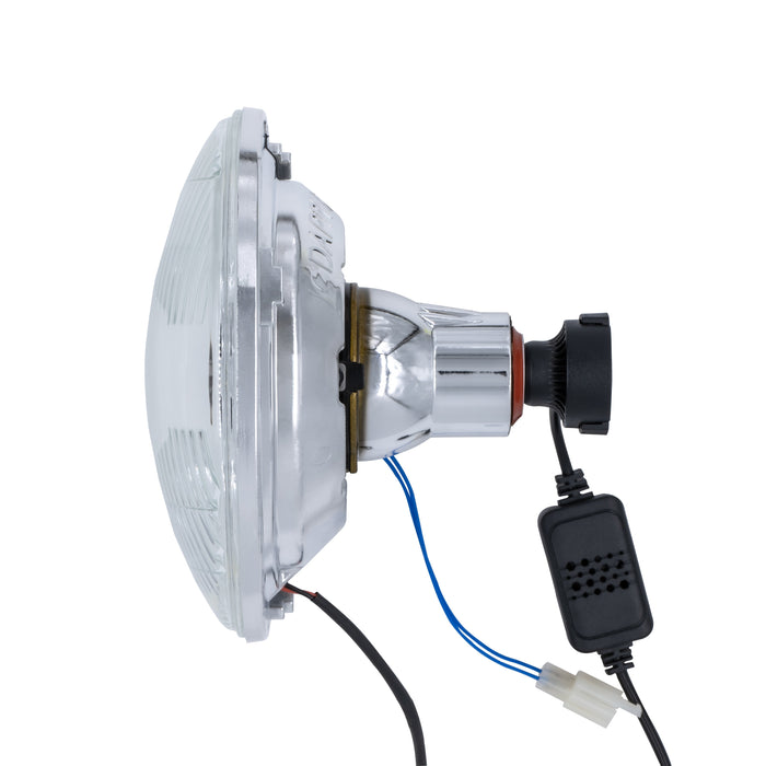 Chrome LED Seven with Modern White Halo with Original Glass — Dapper ...